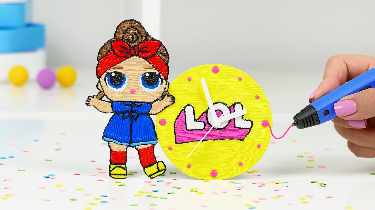 Making LOL Surprise Doll Clock! 3D Pen Tutorial - YouTube