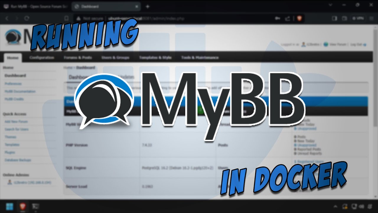 Run MyBB - Open Source Forum Software - in Docker - YouTube