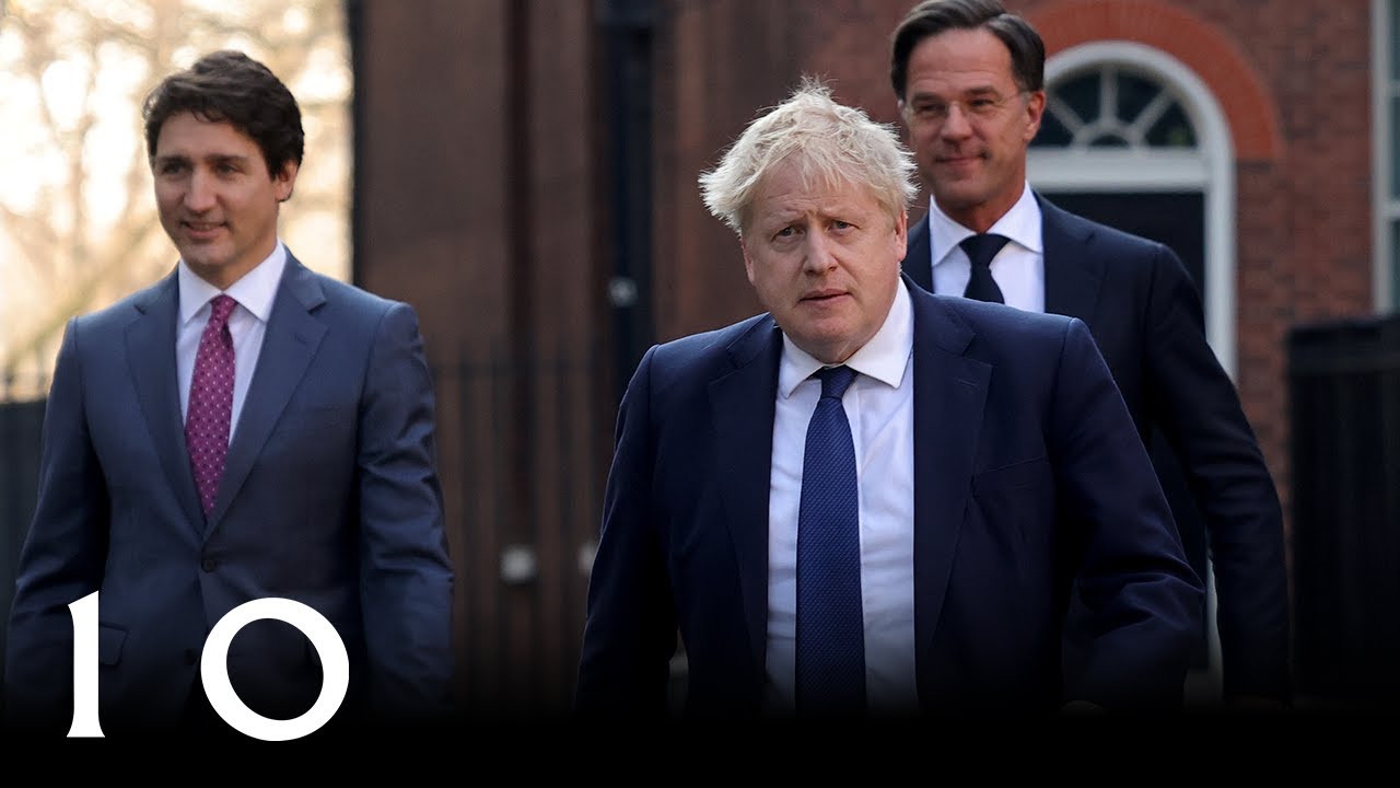 PM Boris Johnson hosts PM Justin Trudeau & PM Mark Rutte - YouTube