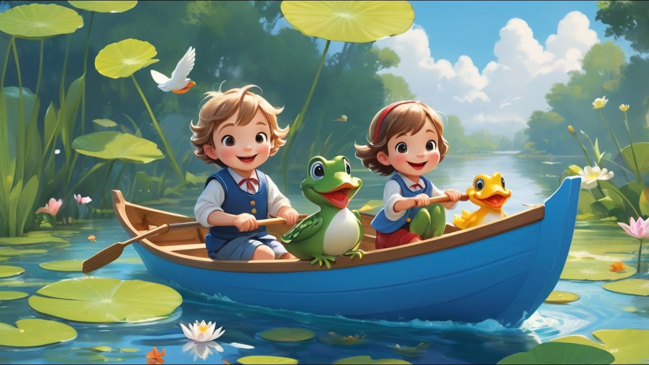 "Row Row Row Your Boat 🚣‍♂️ | Catchy Adventure Song & Nursery Rhyme for ...