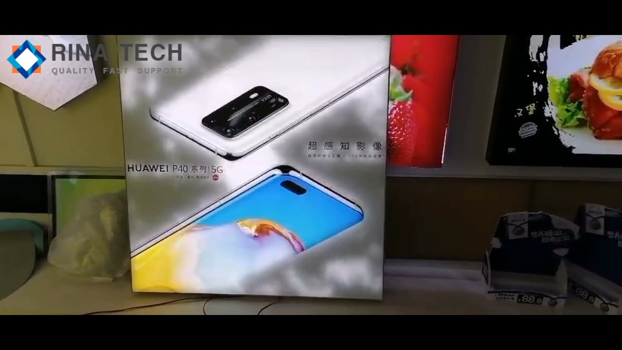 LED Dynamic Advertising light box - YouTube