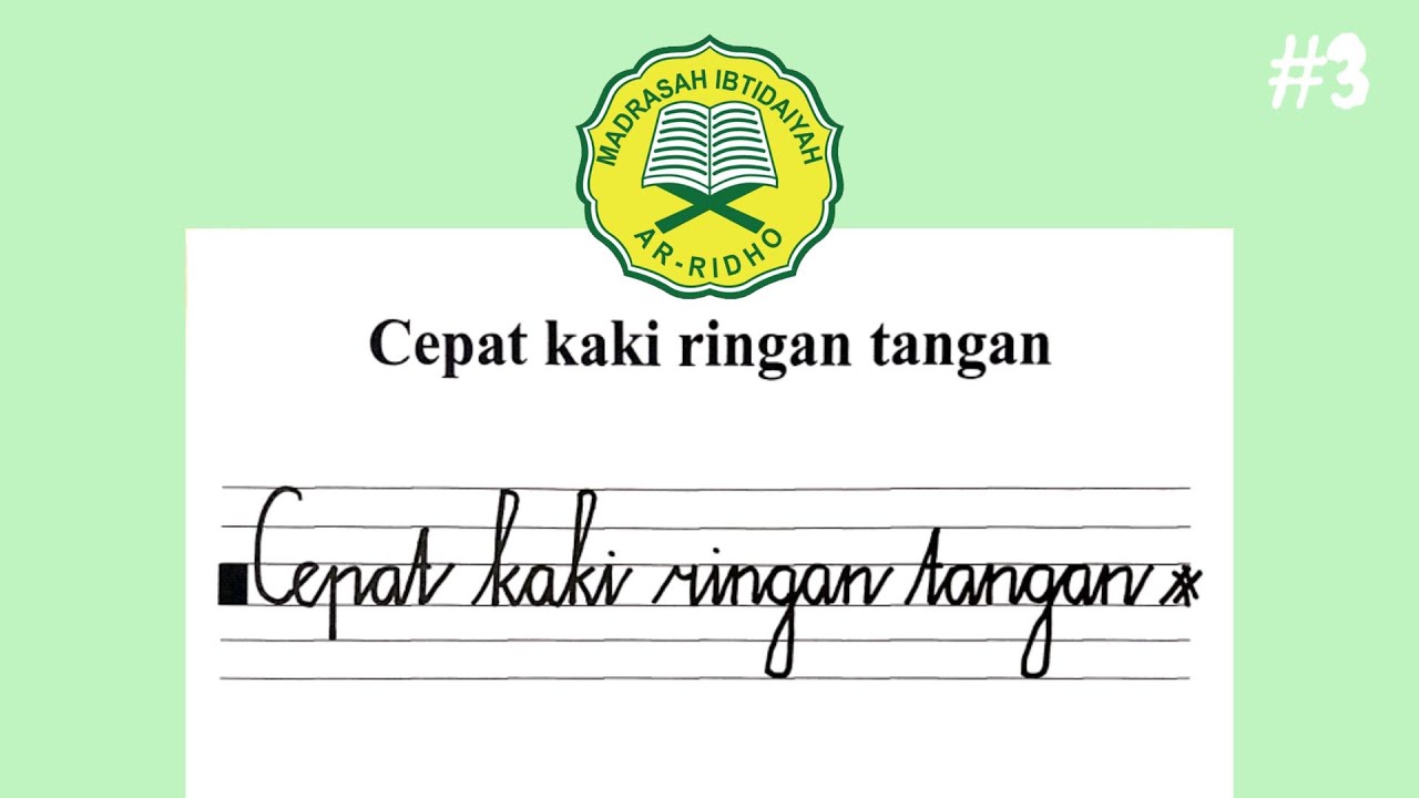 Menulis Huruf Tegak Bersambung dengan Huruf 'C' Besar - Kelas 2 - YouTube