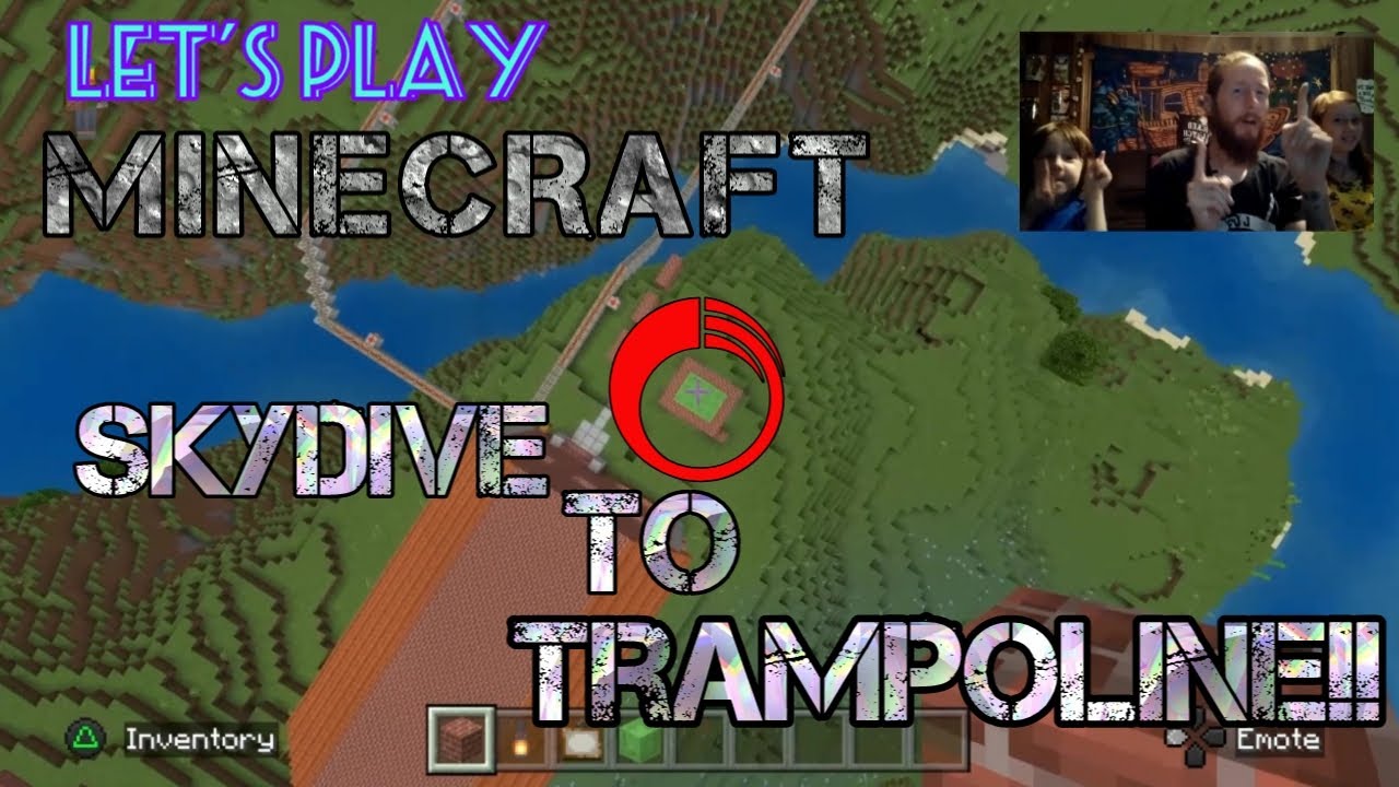 Skydiving on to a trampoline!! Minecraft - YouTube