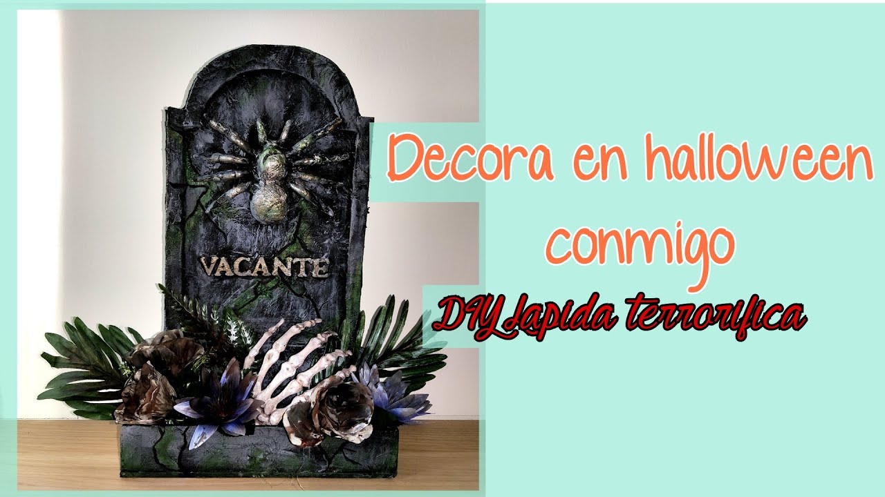 Diy lapida, como hacer manualidades de Halloween - YouTube