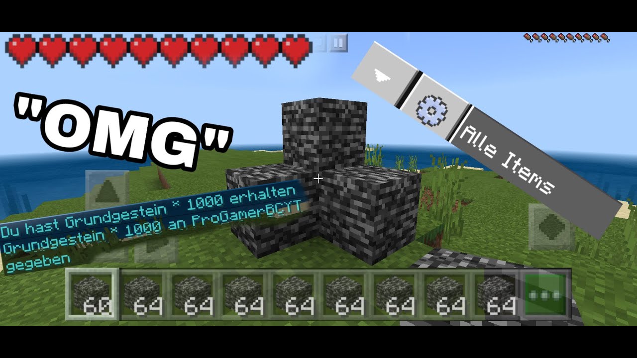 Der "OP" Minecraft Glitch (Bedrock in Survival) (Bedrock Edition) - YouTube
