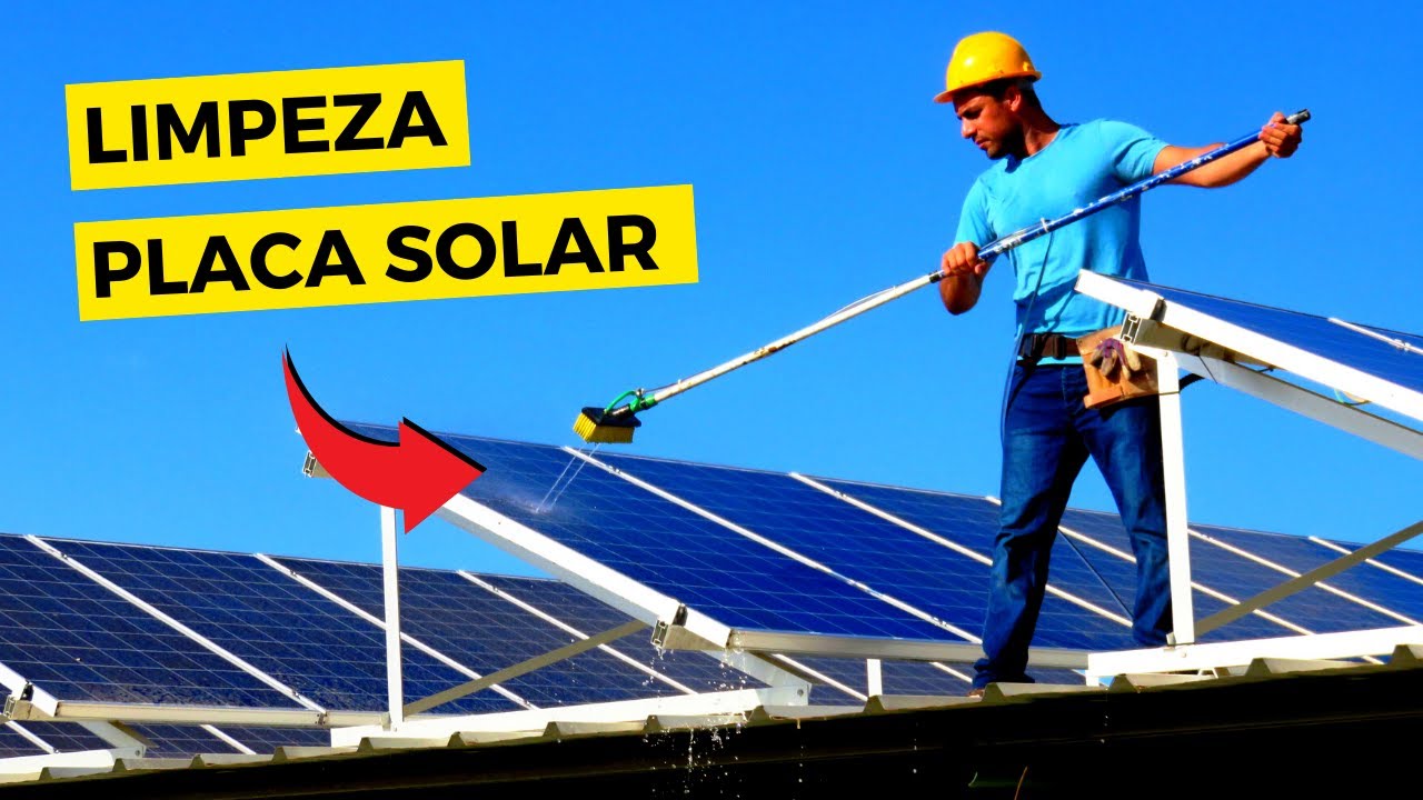 COMO LIMPAR UMA PLACA SOLAR de maneira SIMPLES, FÁCIL E RÁPIDA - YouTube