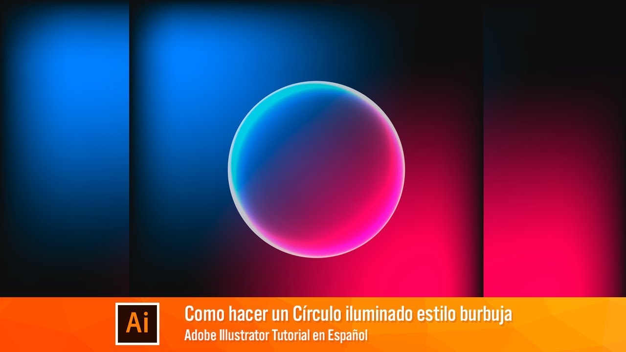 Como hacer un Circulo Iluminado en Illustrator - Tutorial - YouTube