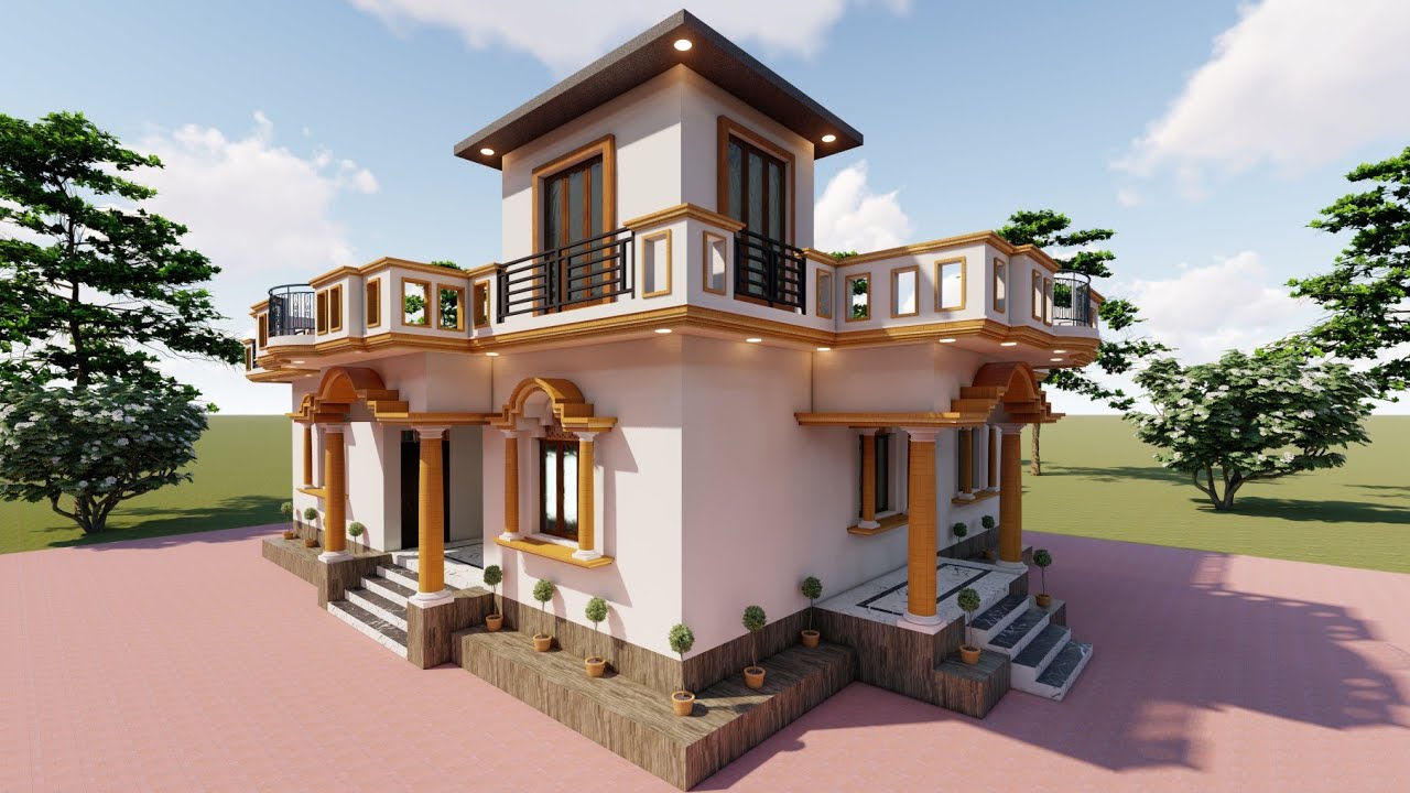 गांव में ये डिज़ाइन बना लो सबको पसंद आएगा ,4 bedroom ka map 40X34 ...