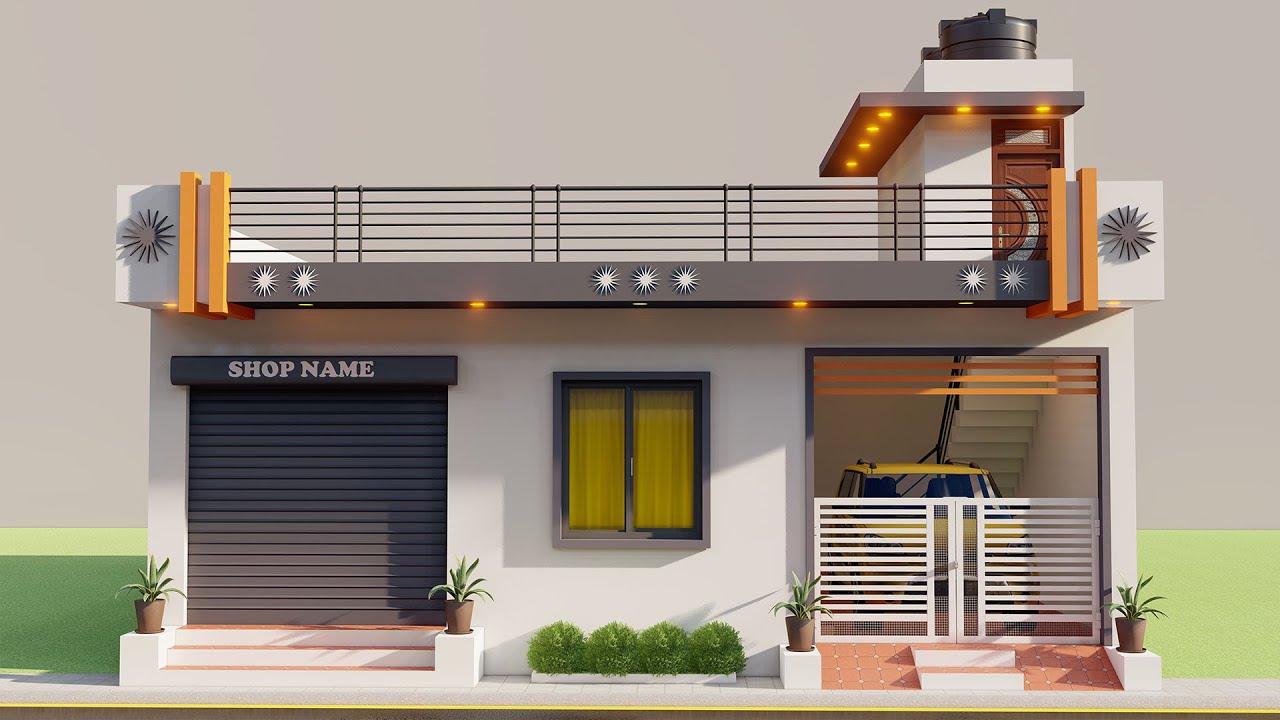 31X35 Car Parking Shop With House Plan,आगे दुकान पीछे मकान का नक्शा ...