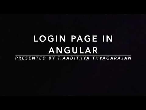 LOGIN PAGE IN ANGULAR - YouTube