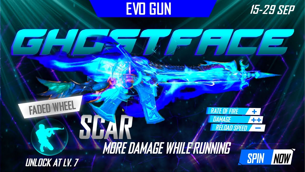 EVO SCAR 2.0 FULL DETAILS | NEXT EVO GUN FREE FIRE | GHOSTFACE SCAR NEW ...