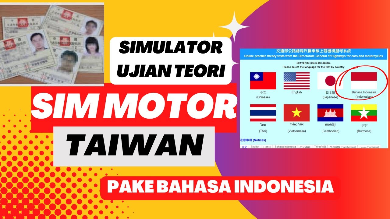 Simulator UJIAN SIM Motor di Taiwan #pastilulus Nilai Minimal 86 - YouTube