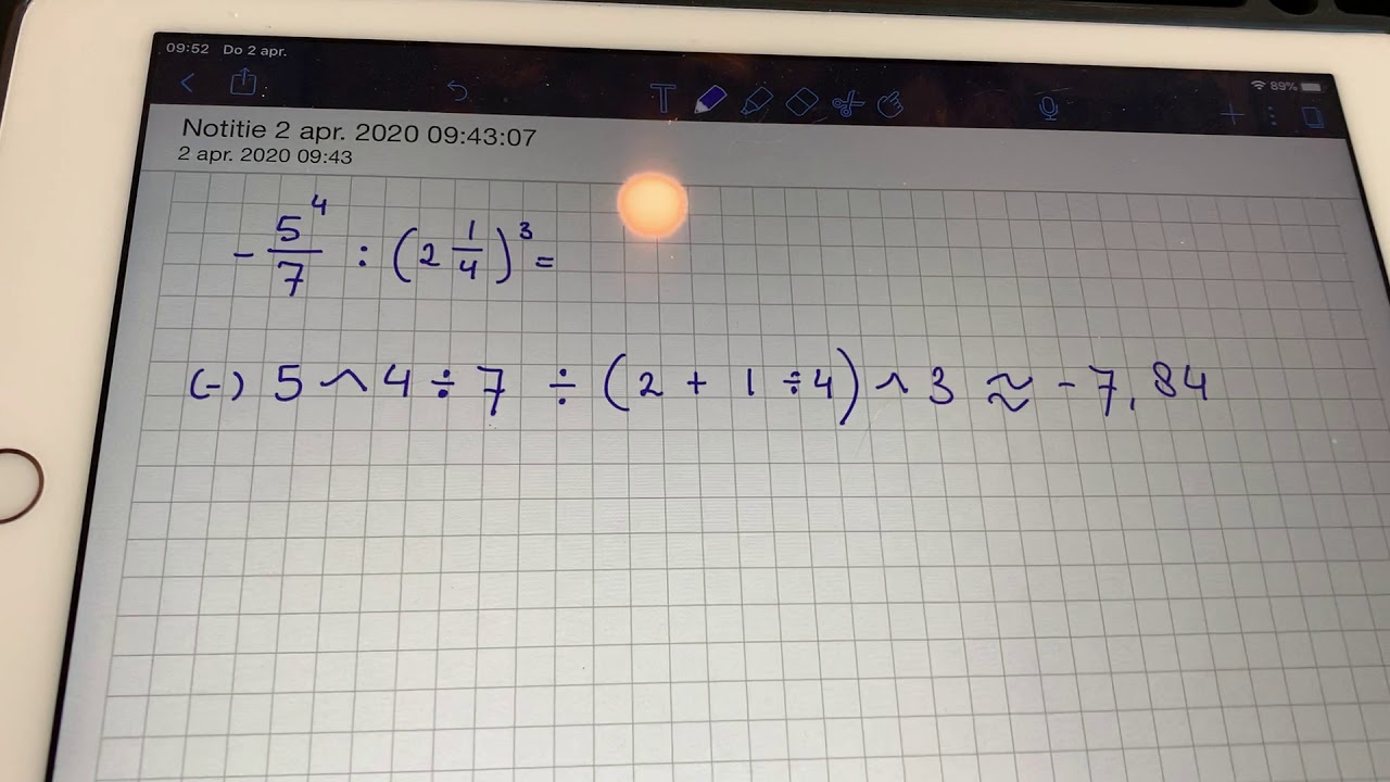 Rekenmachine gebruiken bij machten - YouTube