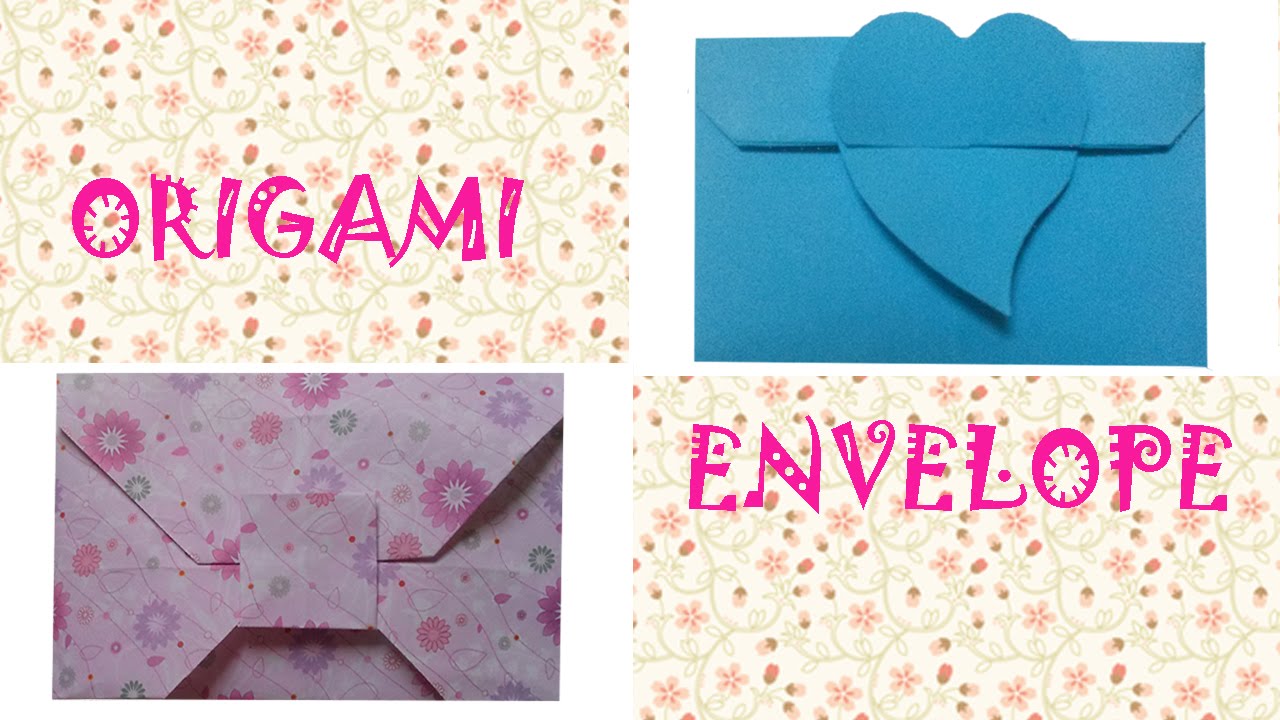 Origami Envelope (Heart/Bow Envelope) - Origami Easy - YouTube