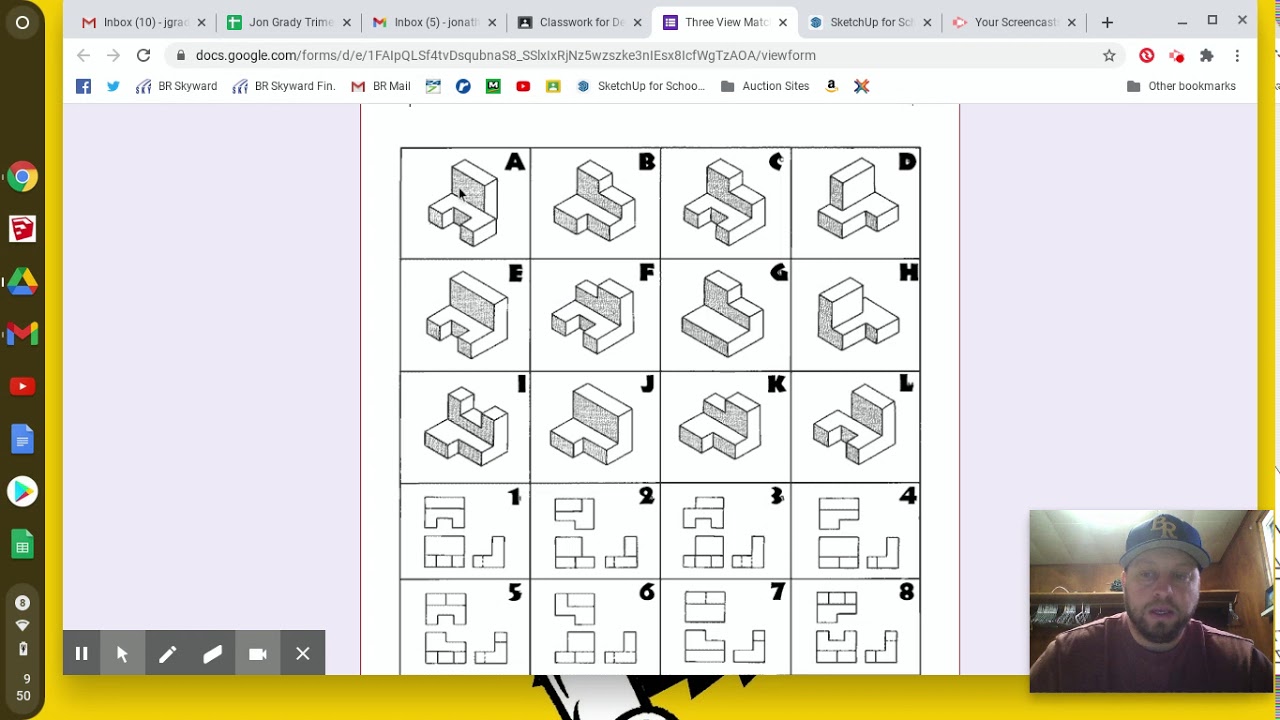 Orthographic Drawing Matching Assignment - YouTube