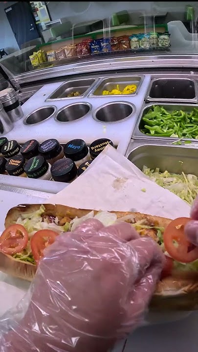 Subway Sandwiches POV Honey Mustard BBQ Chicken Sub - YouTube