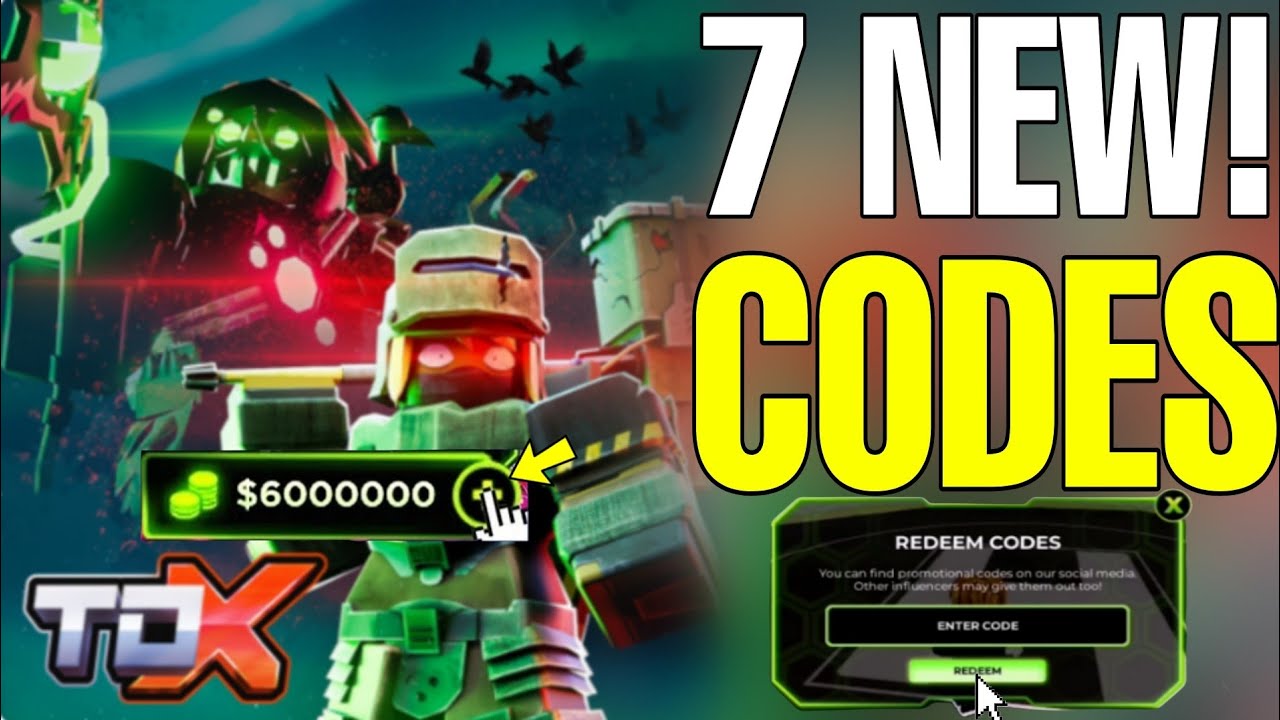 ⚠️NEW UPDATE!!⚠️ALL WORKING TDX FRESH CODES | TOWER DEFENSE X CODES ...