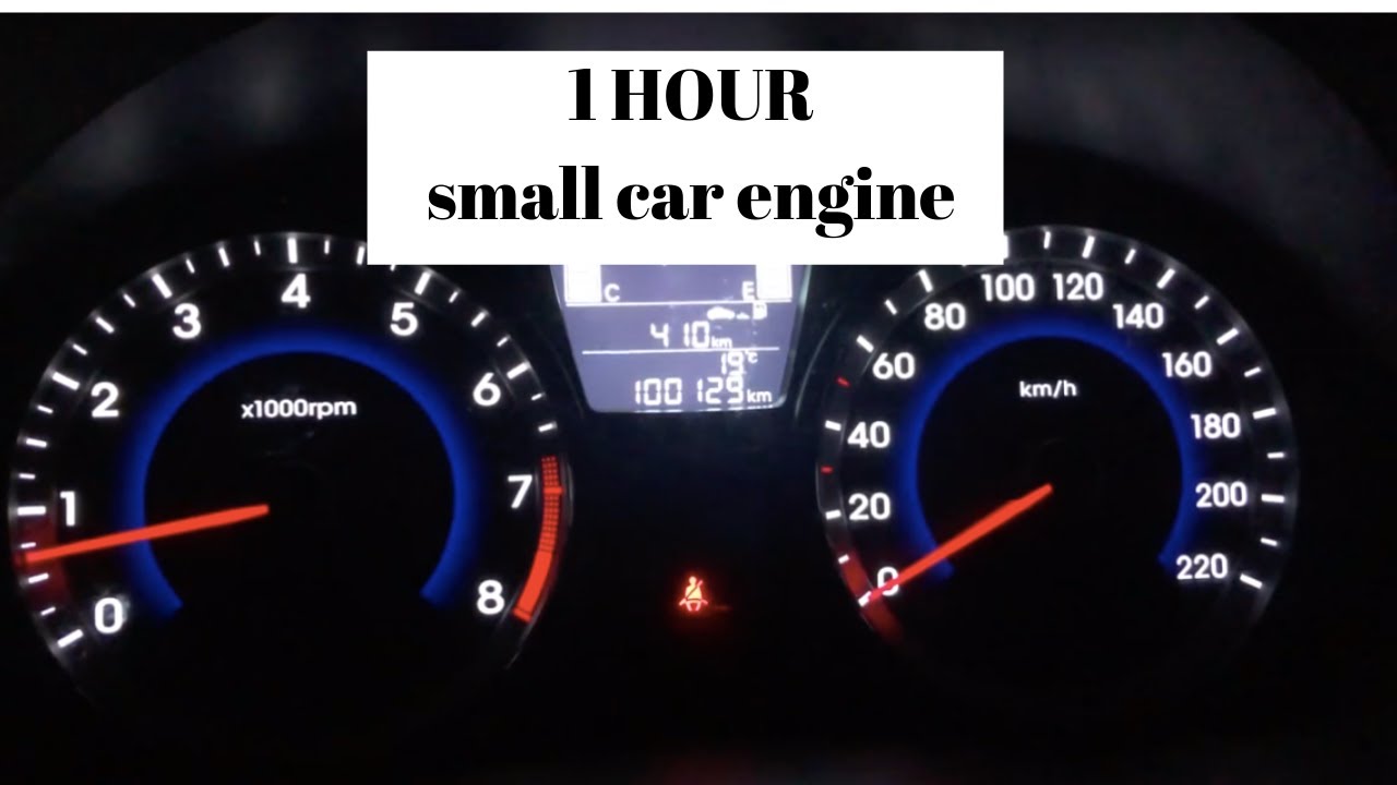 Relaxing small car engine 1 hour background white noise ambience study ...