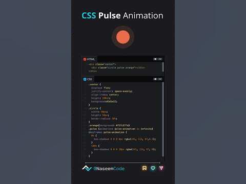CSS Pulse Animation Effect: Add Life to Your Designs #css #coding - YouTube