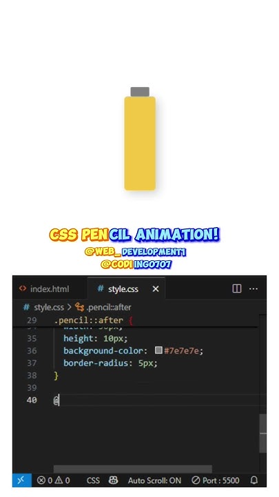 ️ How to Create a Pencil Loading Animation | HTML + CSS 🔥 - YouTube
