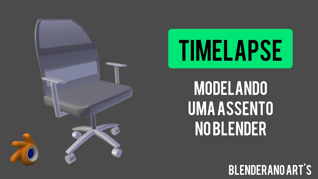 COMO MODELAR UMA CADEIRA PRO NO BLENDER 3D - [Timelapse] - Ednilson Cacachal - YouTube