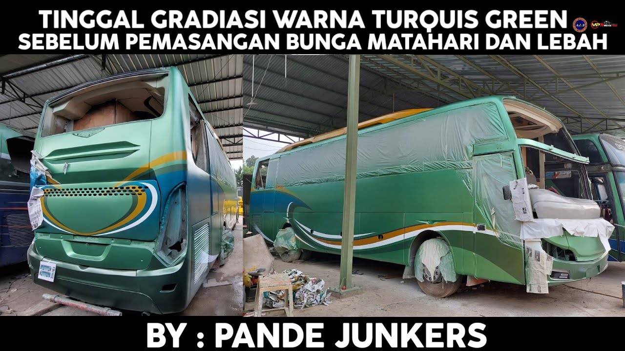 TINGGAL GRADIASI WARNA TURQUIS GREEN SEBELUM PEMASANGAN BUNGA MATAHARI ...