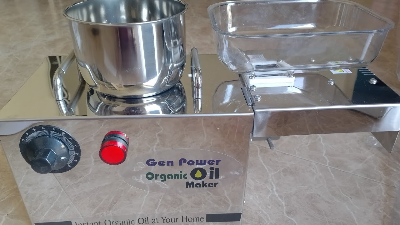 organic oil press machine especially made for home use. - YouTube