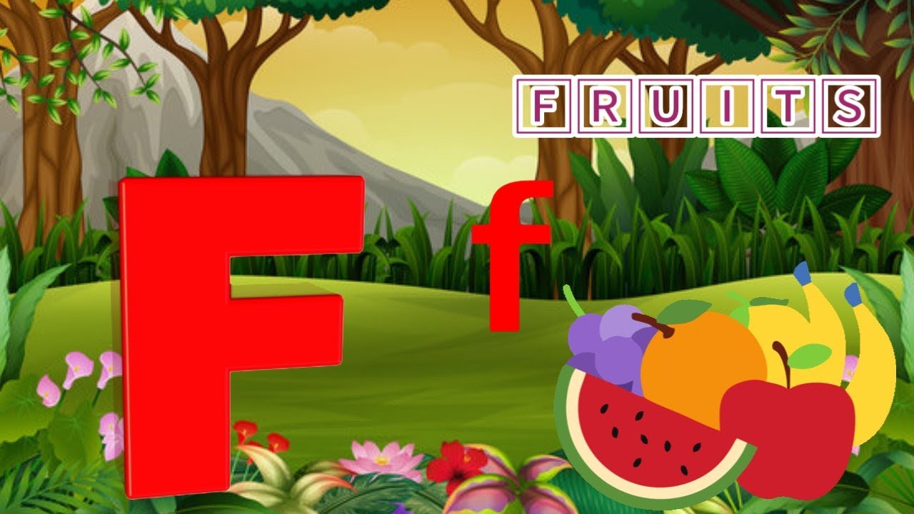 The F letter Alphabet words/ phonics letter - F song/learning videos ...