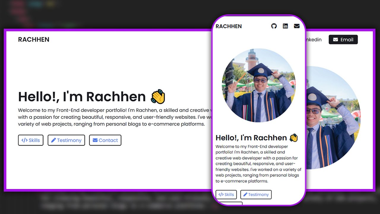 How To Make A Portfolio Website Using HTML CSS JS | Complete Responsive ...