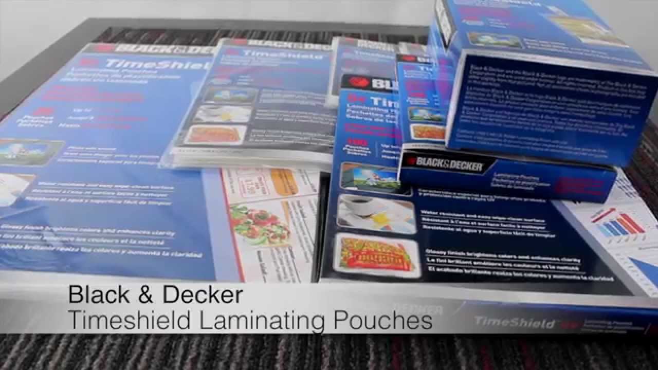 Black & Decker Timeshield Laminating Pouches Demo - YouTube