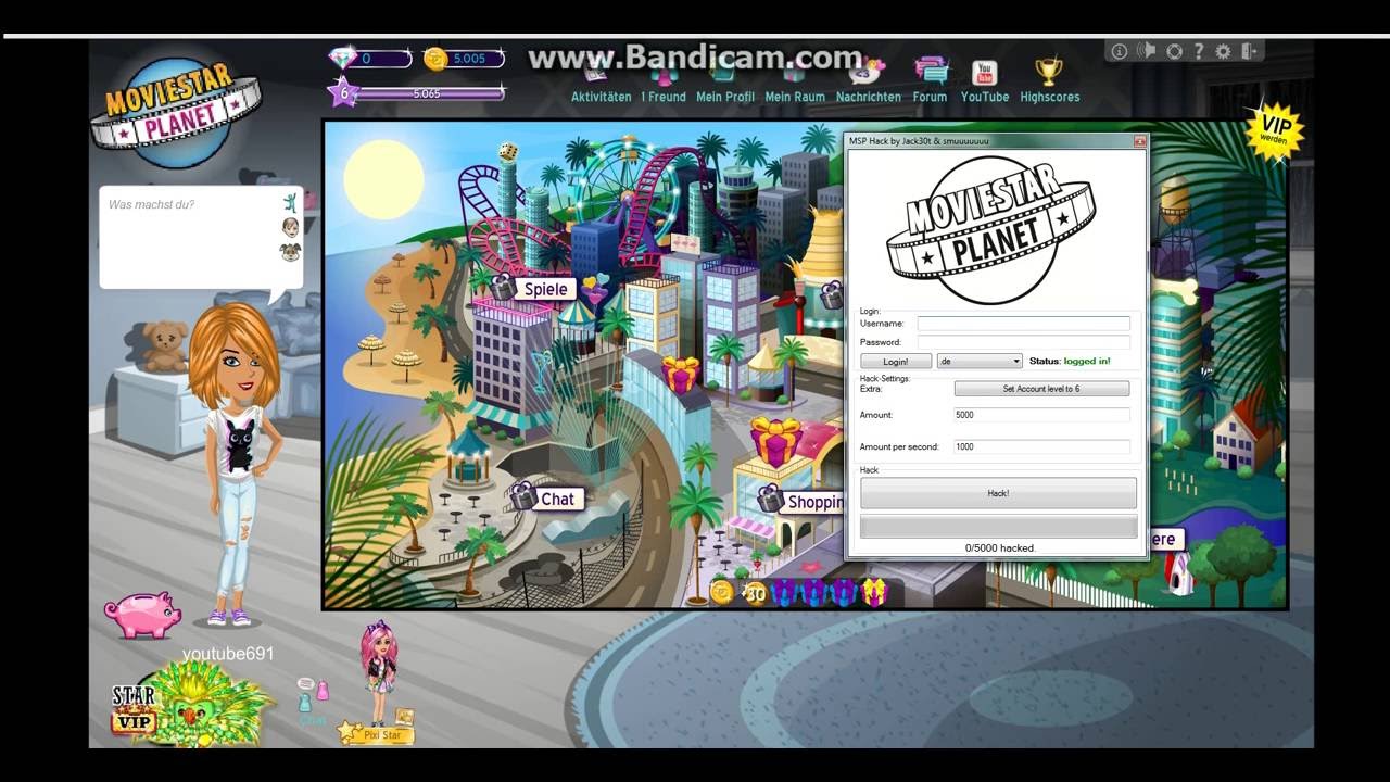 MSP Hack 5000sc und 6 Level erreichen - YouTube