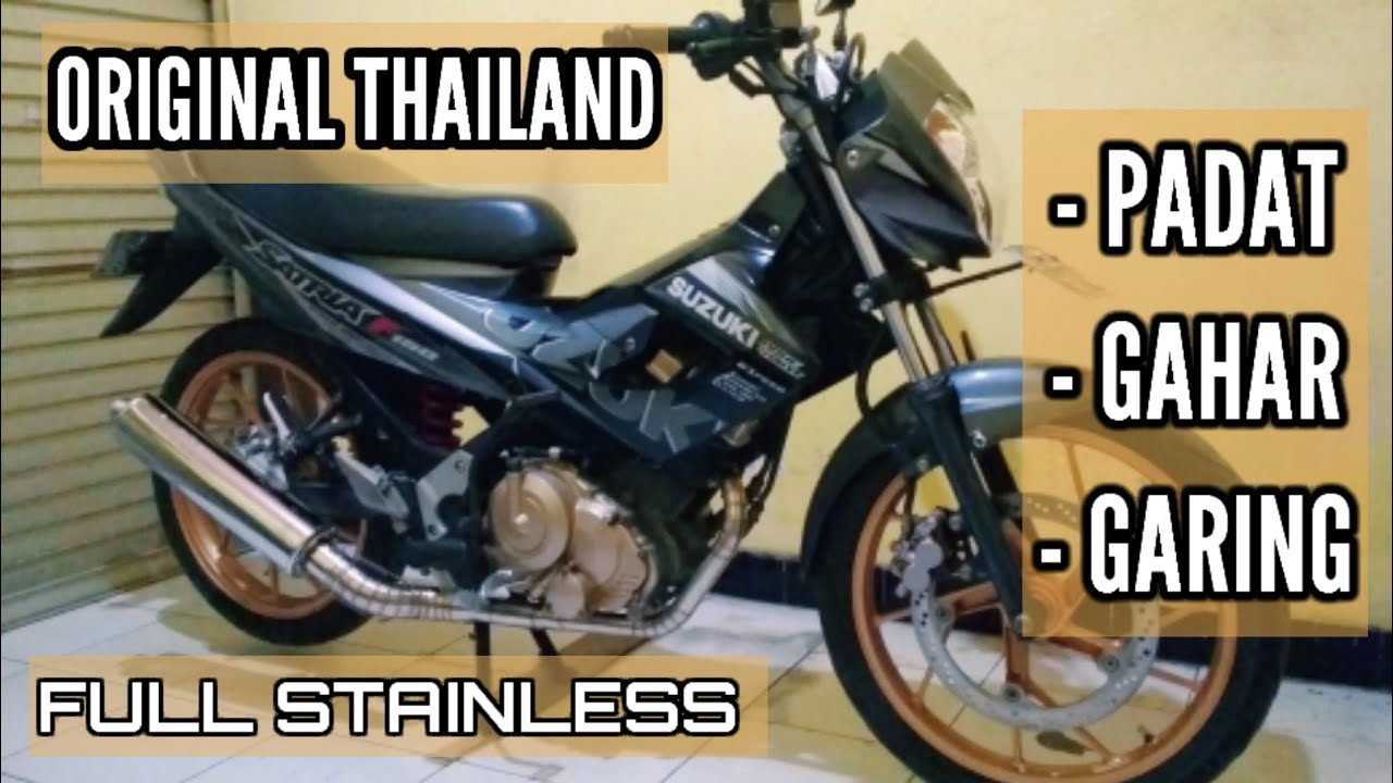 review leher knalpot stainless satria fu CBU THAILAND ORIGINAL - YouTube