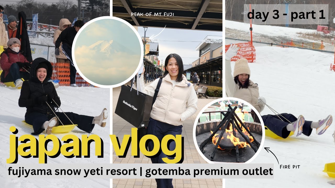 JAPAN VLOG: Fujiyama Snow Yeti Resort & Gotemba Premium Outlet | Mt ...