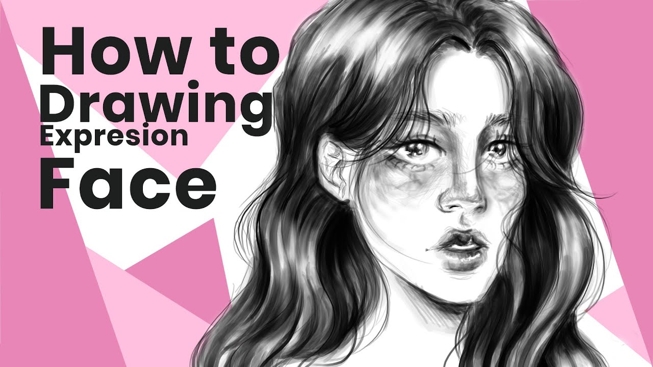 how to draw step-by-step expression face digital art 표정 얼굴 리얼클래스 Speed ...