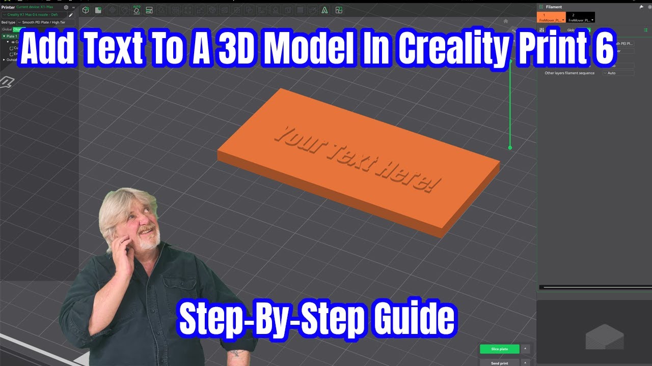 How to Add Text to a 3D Model in Creality Print 6: Step-by-Step Guide ...