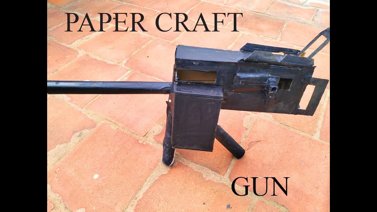 Paper craft || #KGF Gun #Browning M1919 || Easy craft - YouTube