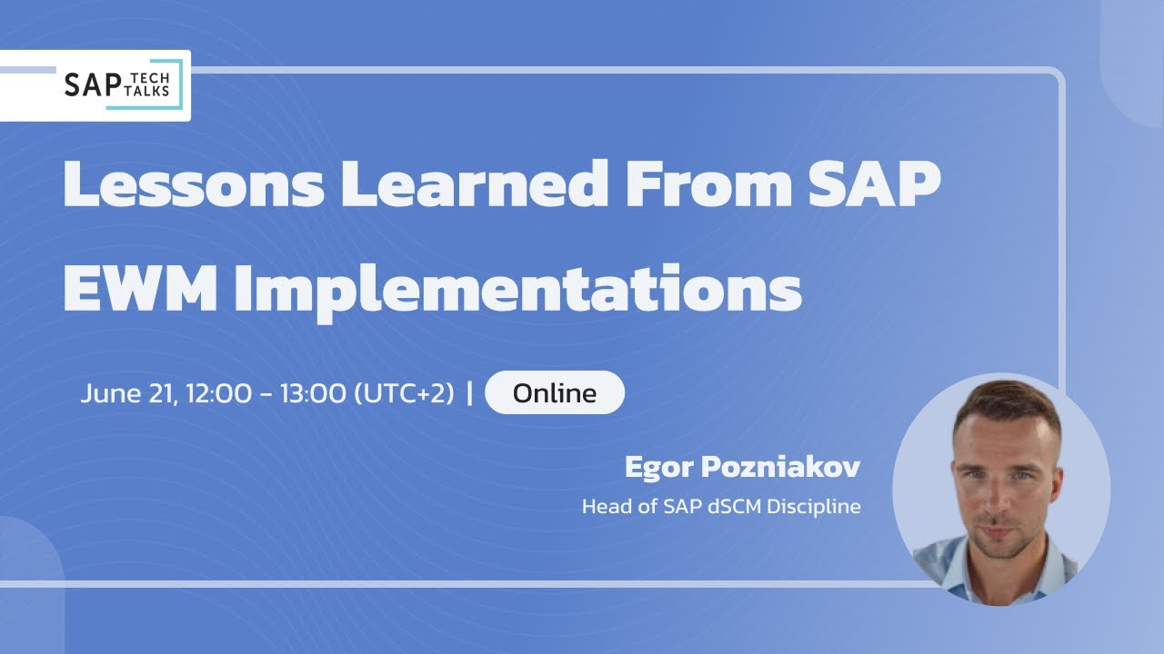 Lessons Learned from SAP EWM Implementations - YouTube