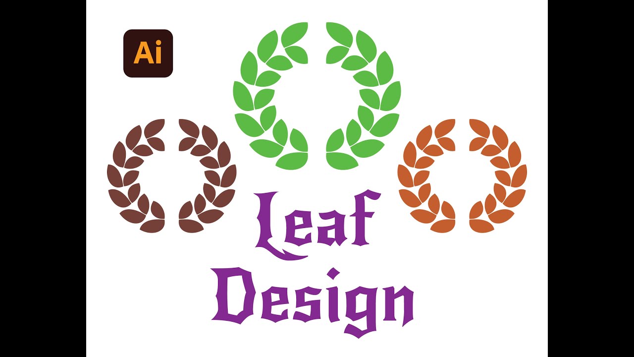 ILLUSTRATOR Leaf-Design-Adobe-illustrator-Easy-tutorial brush tool ...