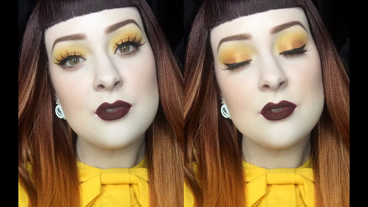 Metalic Mustard & Burgundy | Makeup Tutorial - YouTube