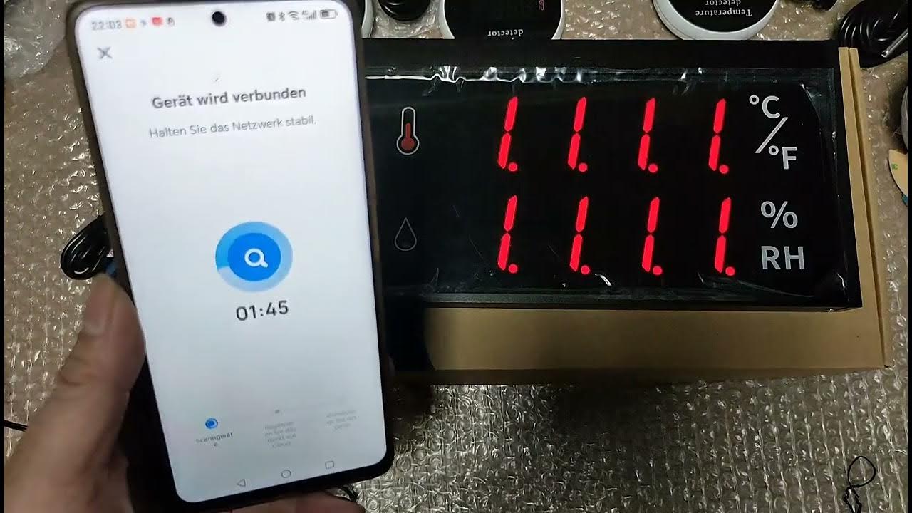 How to configure large display LED temperature sensor. - YouTube