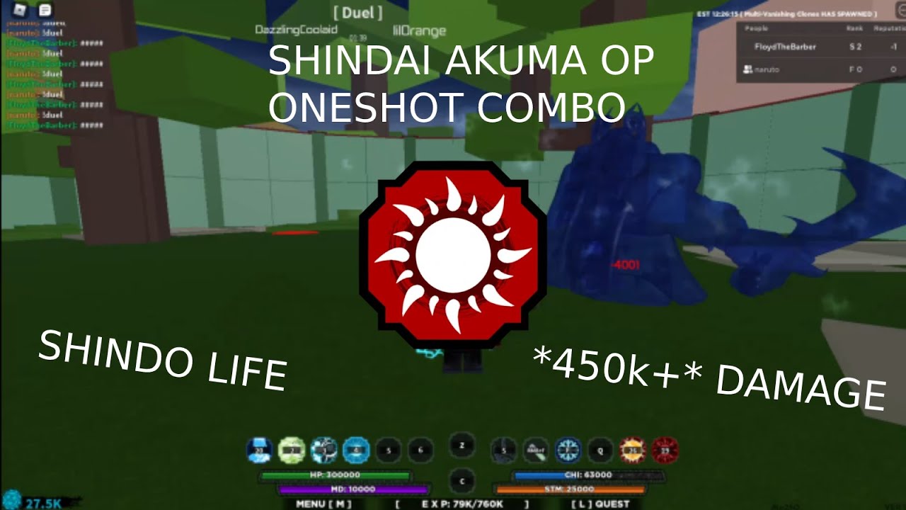 SHINDAI AKUMA OP ONESHOT COMBO | Shindo Life Roblox - YouTube