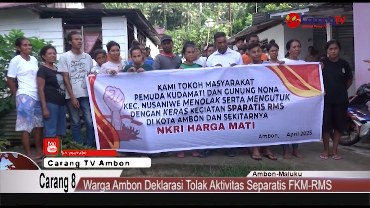 Warga Ambon Deklarasi Tolak Aktivitas Separatis FKM-RMS - YouTube