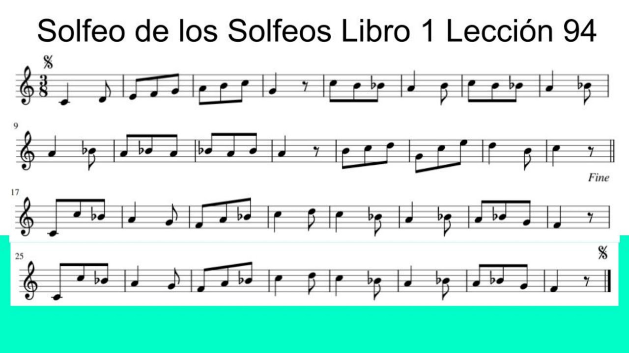 Solfeo de los Solfeos Libro 1 Lección 94 - YouTube