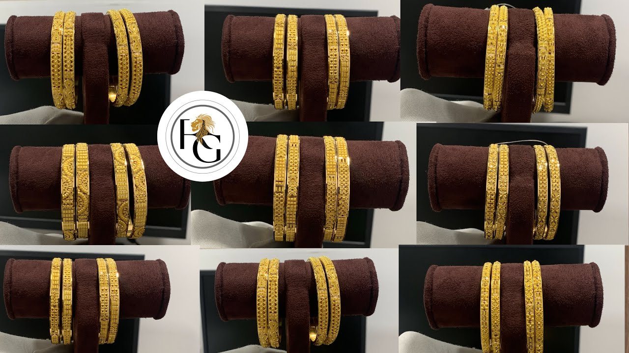 60 Grams Gold Bangles Design For Women and Girls | Beautiful Bangles ...