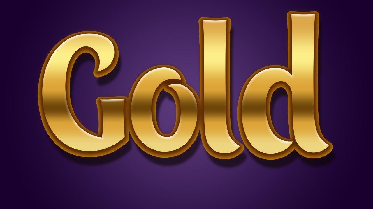 Gold 3D Text Effect - Photopea Tutorial - YouTube
