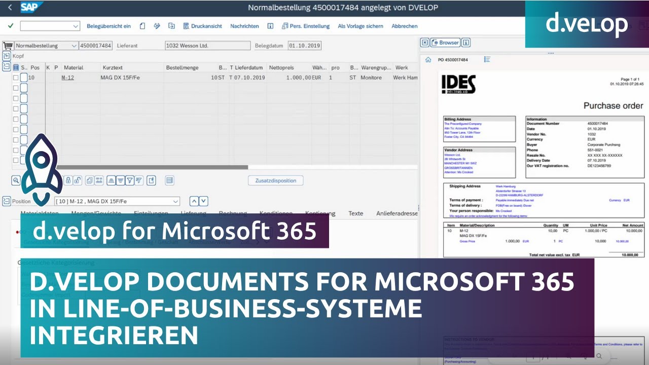 d.velop documents for M365 in Line-of-business Systeme integrieren ...