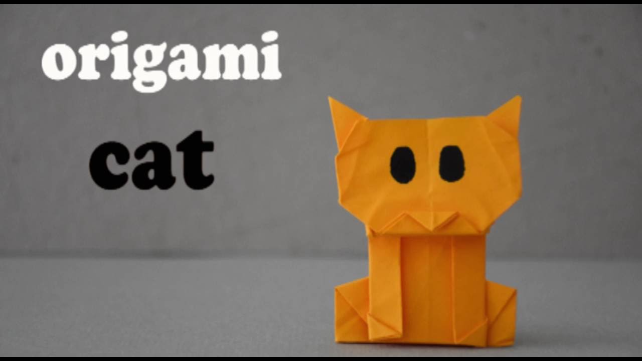 Origami - cat | Animals | How to fold an origami cat (origami for KIDS ...