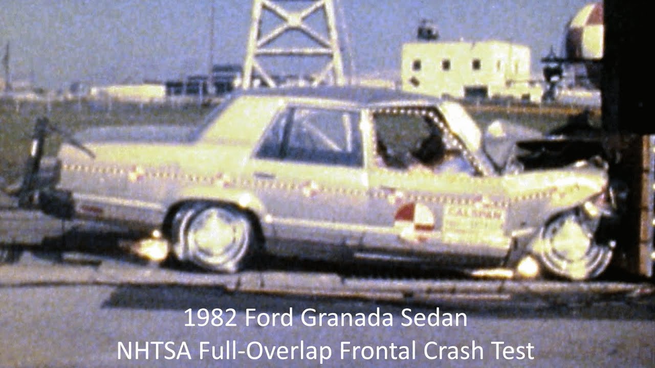 1981-1982 Ford Granada Sedan NHTSA Full-Overlap Frontal Crash Test ...