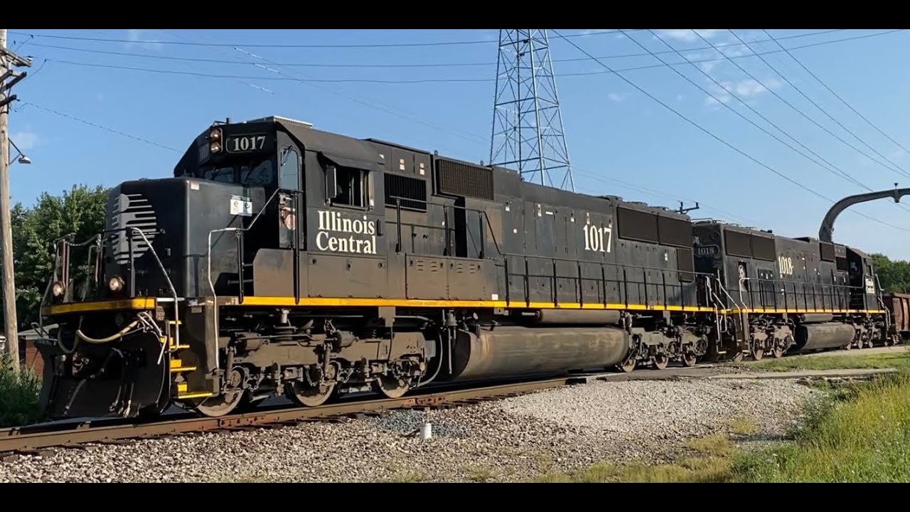 IC SD70 Pair 1017 & 1018 Lead A Freight To Flatrock - YouTube