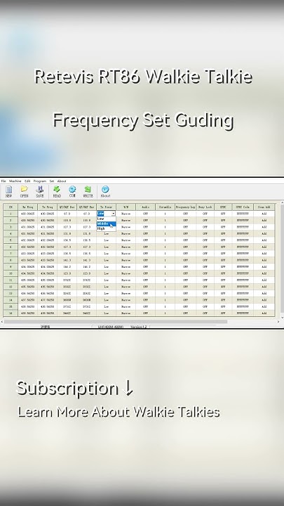 Retevis RT86 Frequency Programming #walkietalkie #retevis - YouTube